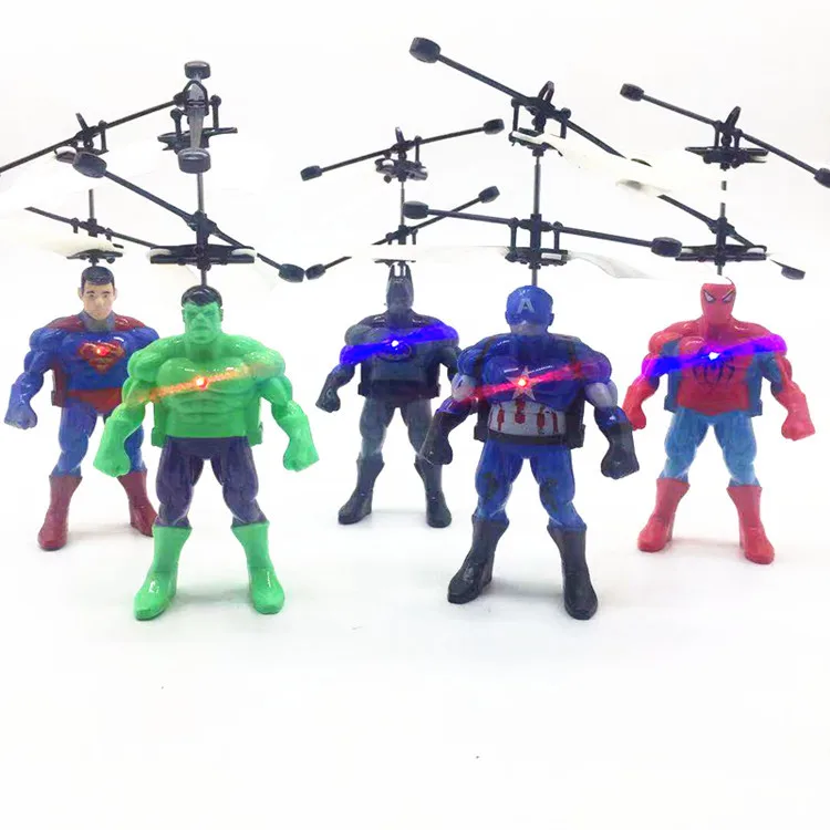 Spiderman Toys Mini Helicopter Marvel Avengers UFO Induction Aircraft ...