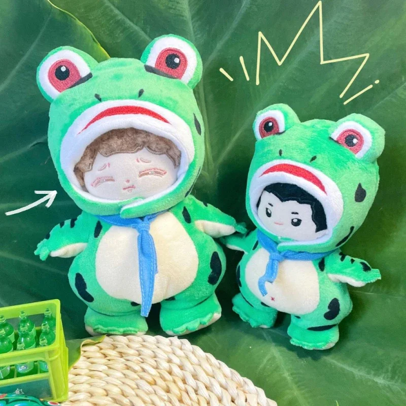 Frog-Suit-10cm-15cm-20cm-Cotton-Doll-Green-Frog-Clothes-Cute-Dress-Up ...