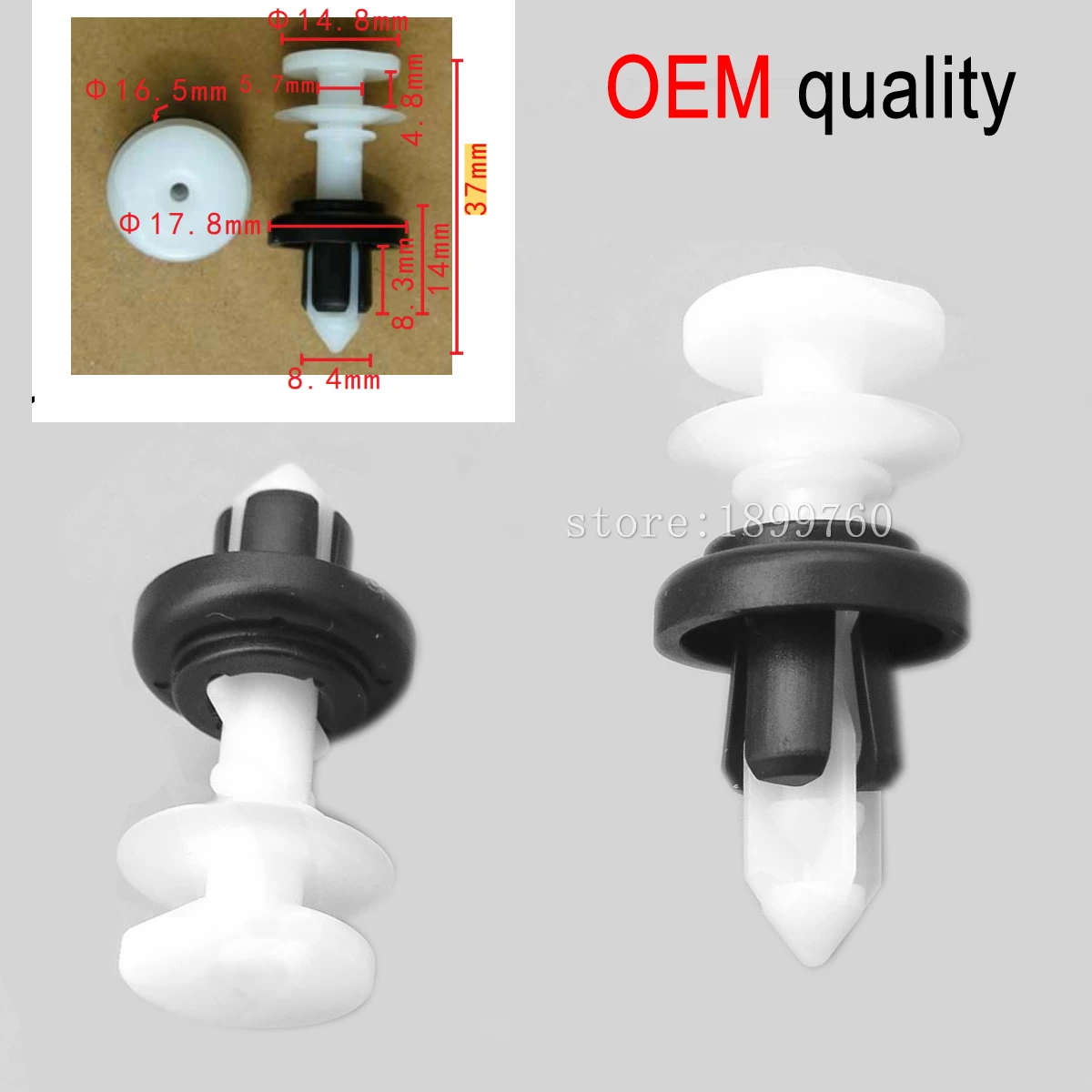 10/50/100x Oem Interior Pillar Trim Clips For Honda Civic Cr-v Fr-v ...