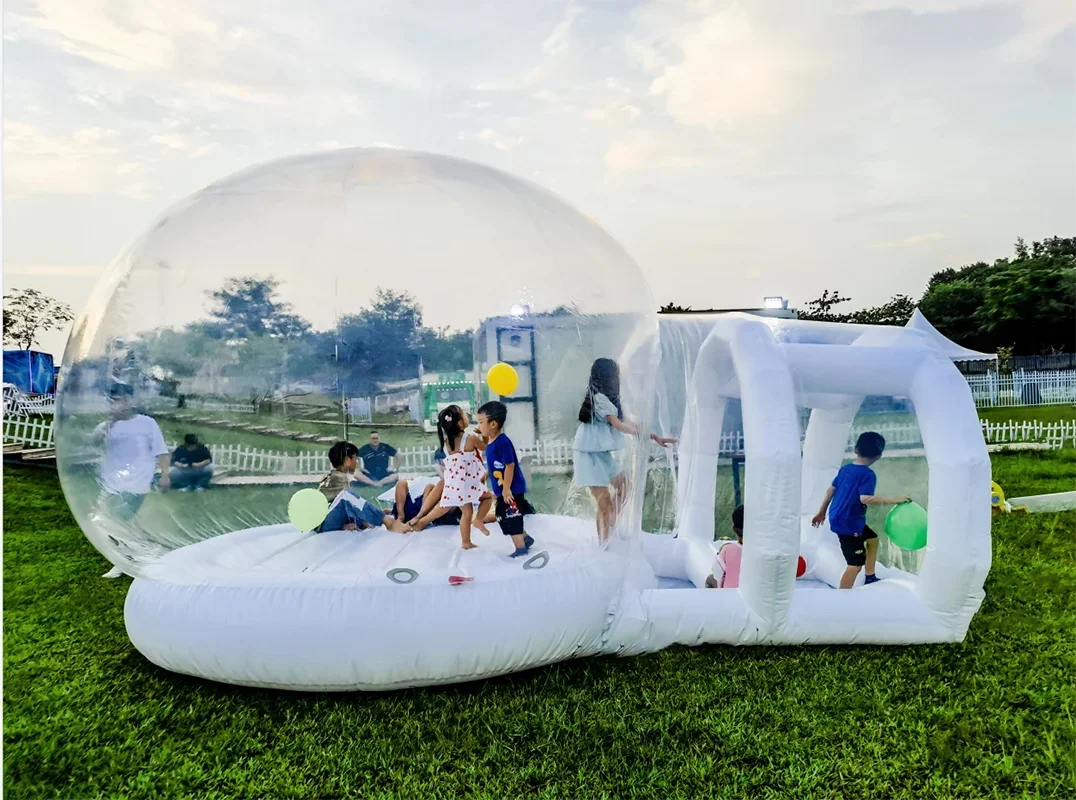 Casa-de-burbujas-inflable-de-PVC-transparente-con-trampol-n-secador-de ...