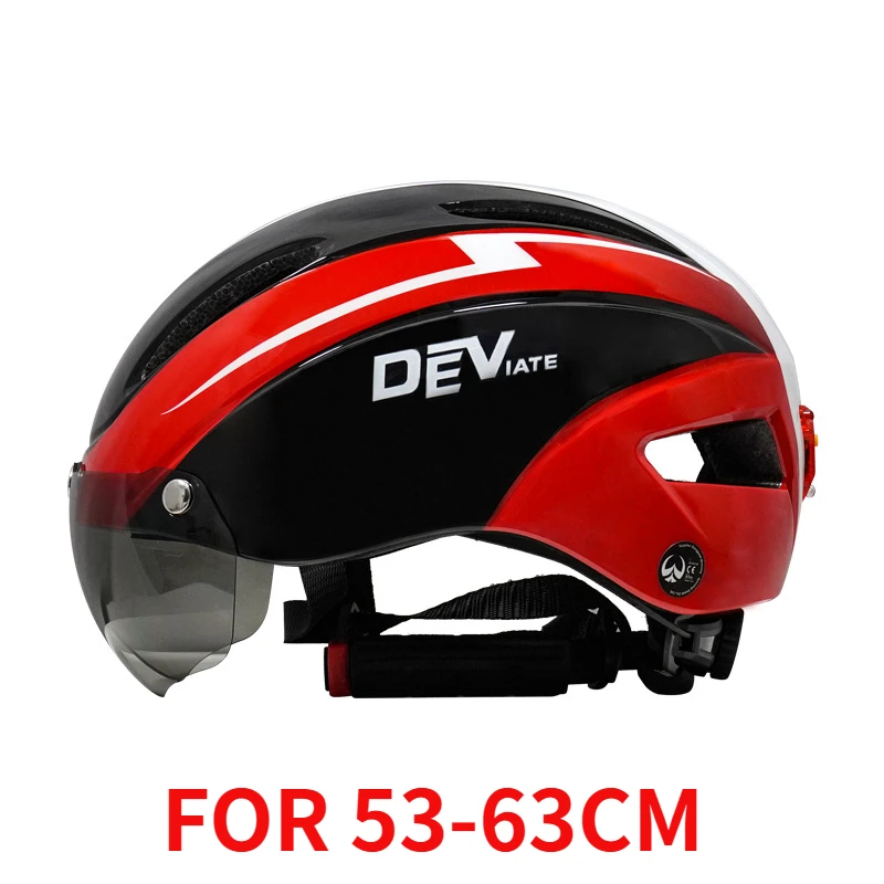 Bicycle Helmet with Light Goggles Cycling Bicycle Mountain Bike Helmet ...