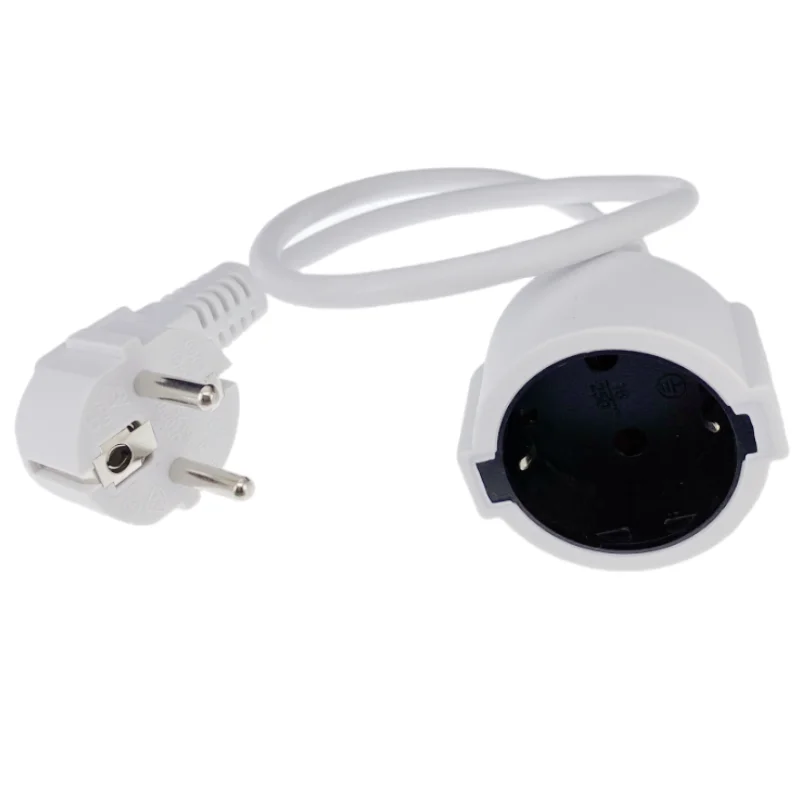 White-0-3M-EU-German-plug-socket-extension-power-cable-IEC320-16A-250V ...