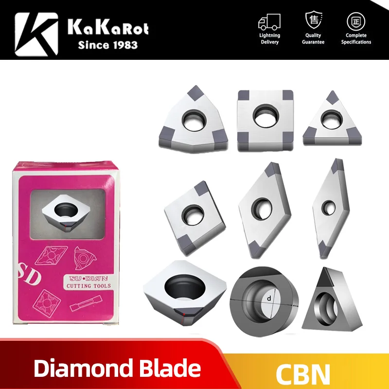 KaKarot CBN Insert CNC Machining Lath Tool Cubic Boron Nitride Turning for Cast Iron Steel ...