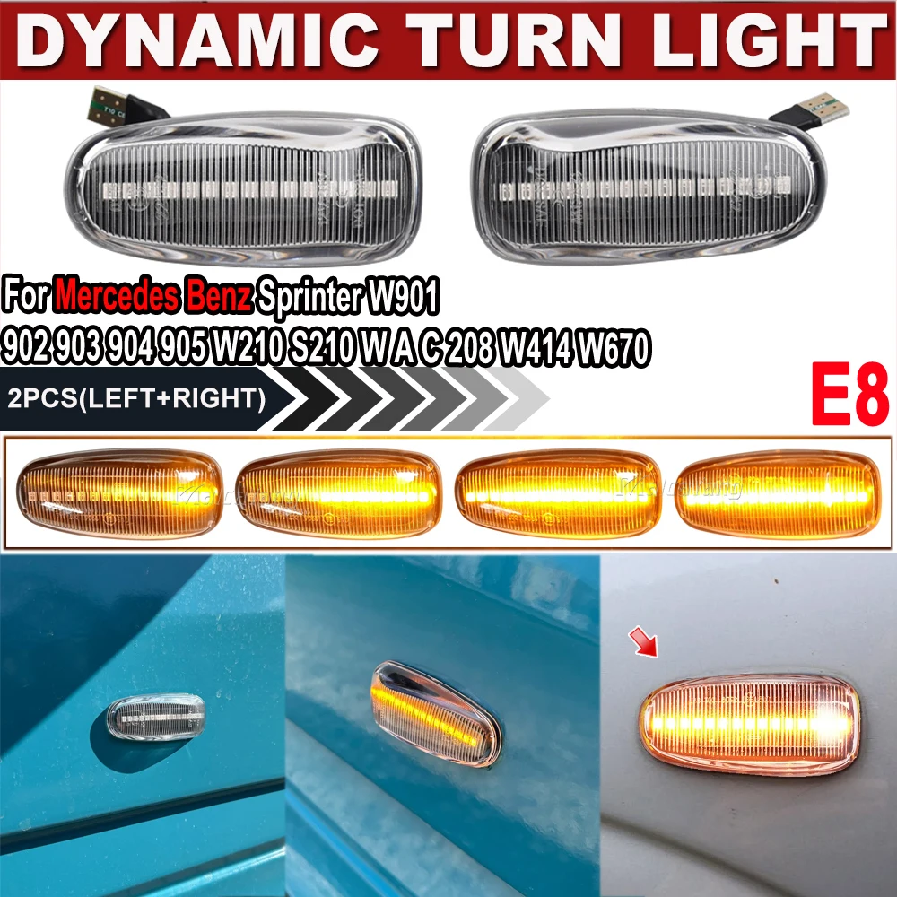 Dynamic-Flowing-LED-Turn-Signal-Light-Side-Marker-Sequential-Blinker ...