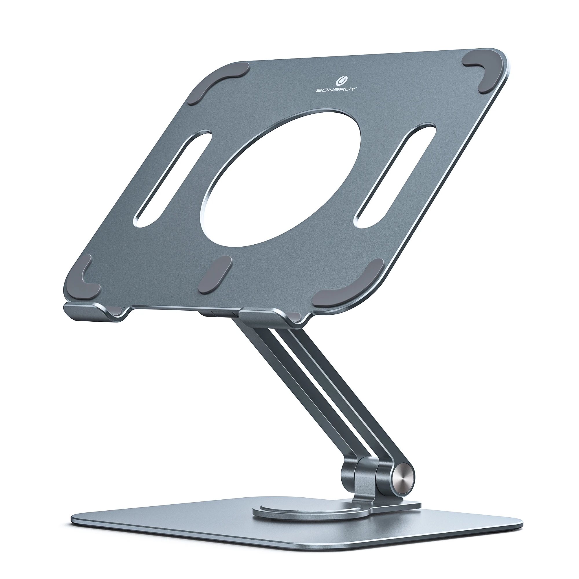 360 Rotation Tablet Stand Desk Riser Multi-Angle/Height Adjustable ...