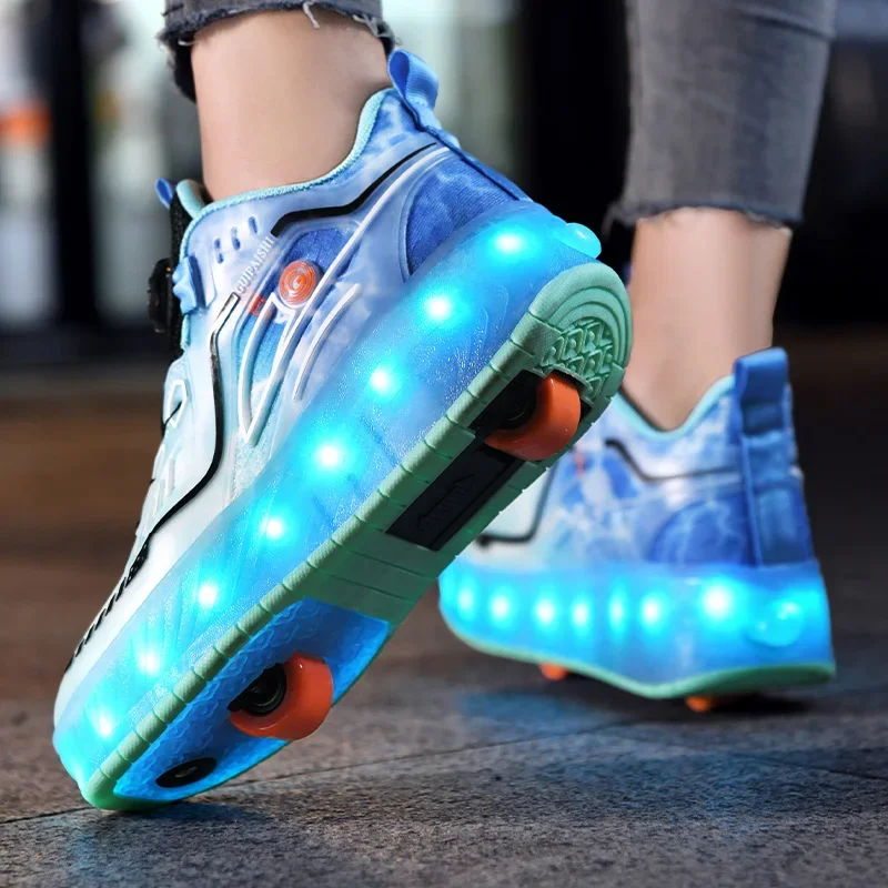 2-Wheel-Roller-Skate-Shoes-For-Men-and-Women-Fashion-Girl-s-Sneakers ...