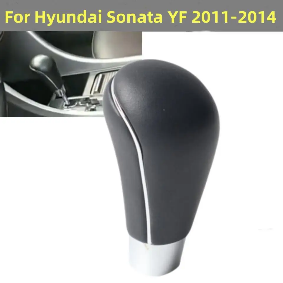 Leather Automatic Transmission Gear Shift Knob Lever Stick Pen For Hyundai Sonata YF 2011 2012 ...
