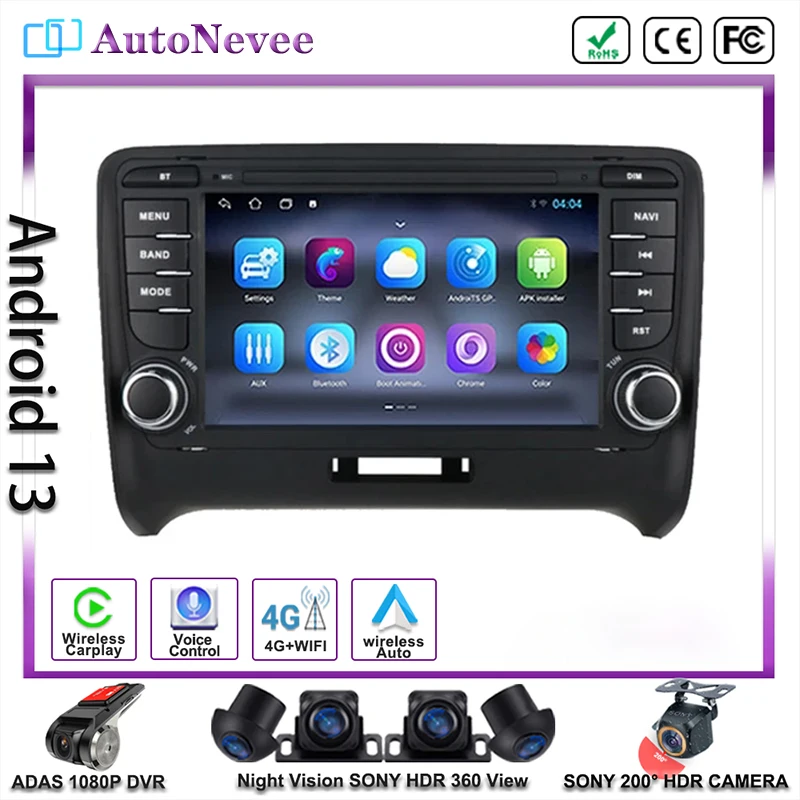 Radio con GPS para coche, reproductor Multimedia con Android, Unidad Principal estéreo, NO 2DIN ...