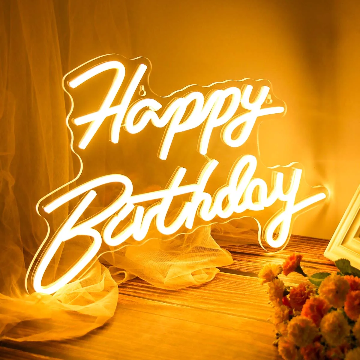 Sign Happy Birthday Neon Light | Led Lights Happy Birthday Sign ...