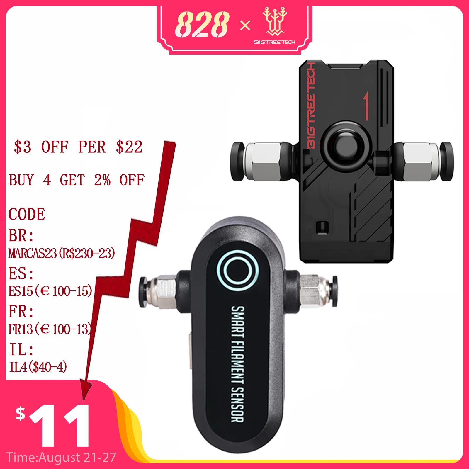 BIGTREETECH-Smart Filament Sensor, Break Detection Module, 3D Printer Parts for Voron 2.4 ...