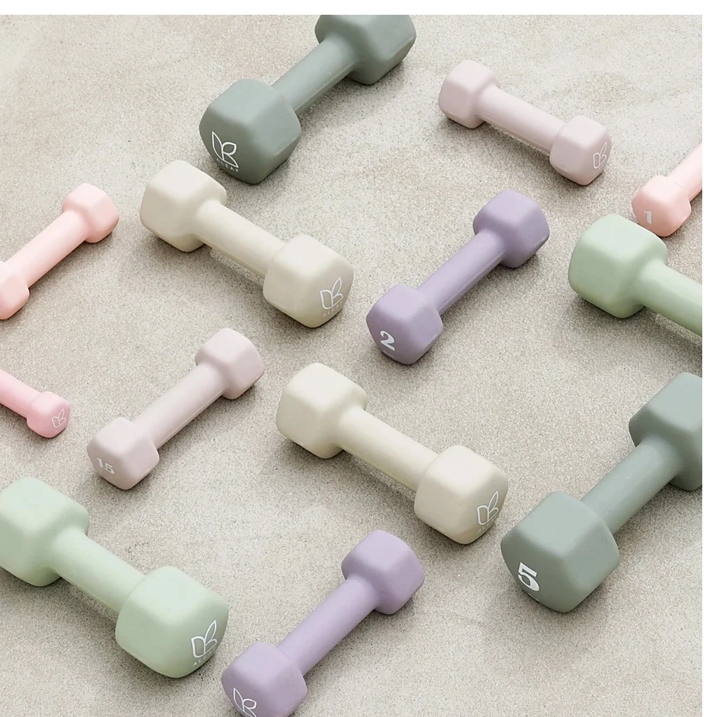 Arif Neoprene Color Hexagonal Dumbbells (Set of 2) 0.5~5kg Women's ...