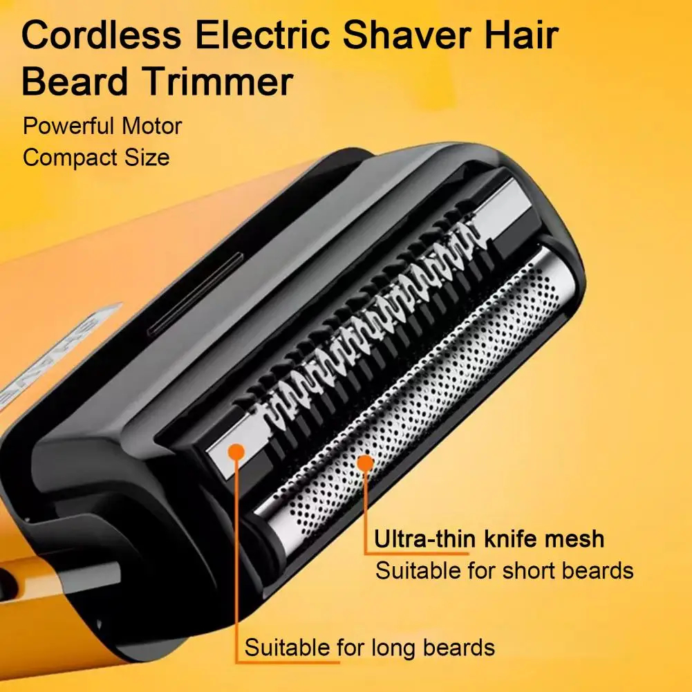 Beard-Trimmer-Simple-Installation-Electric-Shaver-Fine-Mesh-Cordless ...