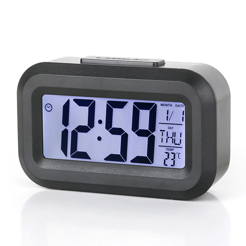 LED Digital Alarm Clock 12/24 Mode Electronic Digital Alarm Screen ...