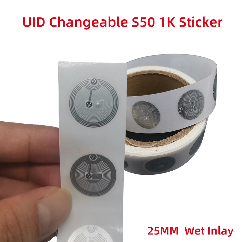 25mm-13-56MHz-UID-Writable-Sector-0-Block-0-Changeable-S50-1K-NFC ...