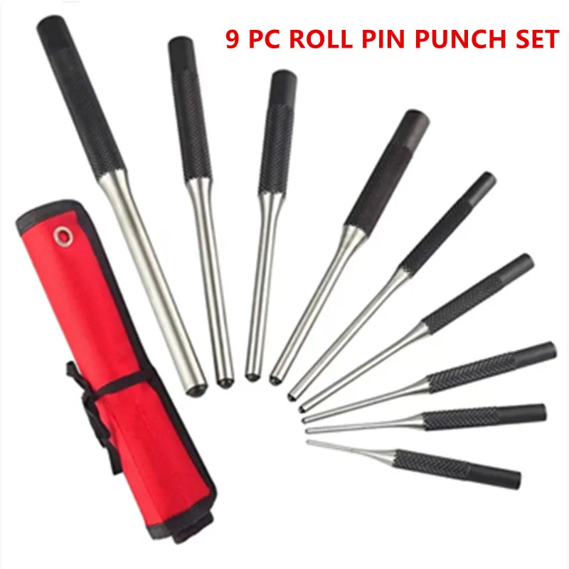 9Pcs-Tactical-Roll-Pin-Punch-Set-Hunting-Remover-Pin-Punch-Tools-Kit ...