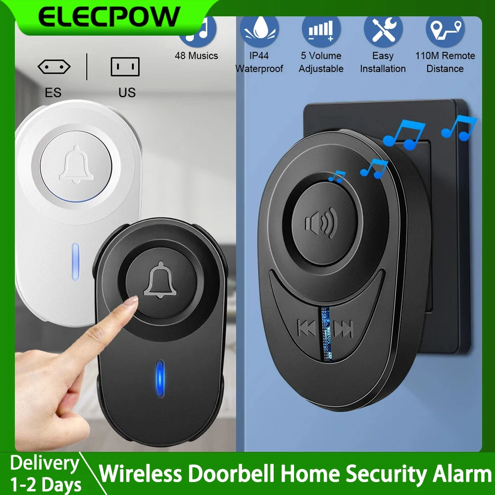 Elecpow-Wireless-Doorbell-Outdoor-Waterproof-Smart-Home-Door-Bell ...