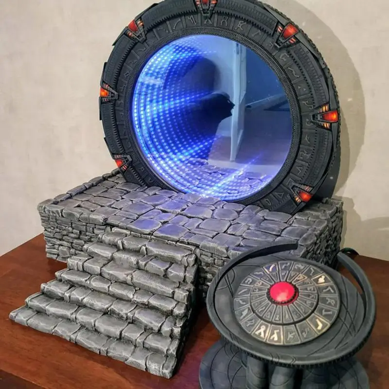 Star Gate Light Mirror Statue Resin Light Up Ornament Gate Of Time And ...