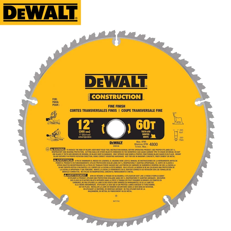 DEWALT-Carbide-tipped-Miter-Saw-Blades-A-o-Carboneto-tipped-Disco-de ...