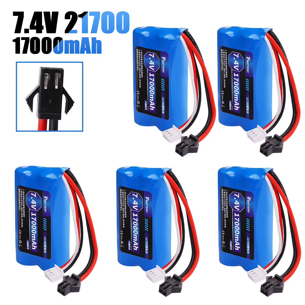 Upgrade 7.4V 17000mAH 21700 Li-ion Batery For RC Helicopter Car Tanks ...