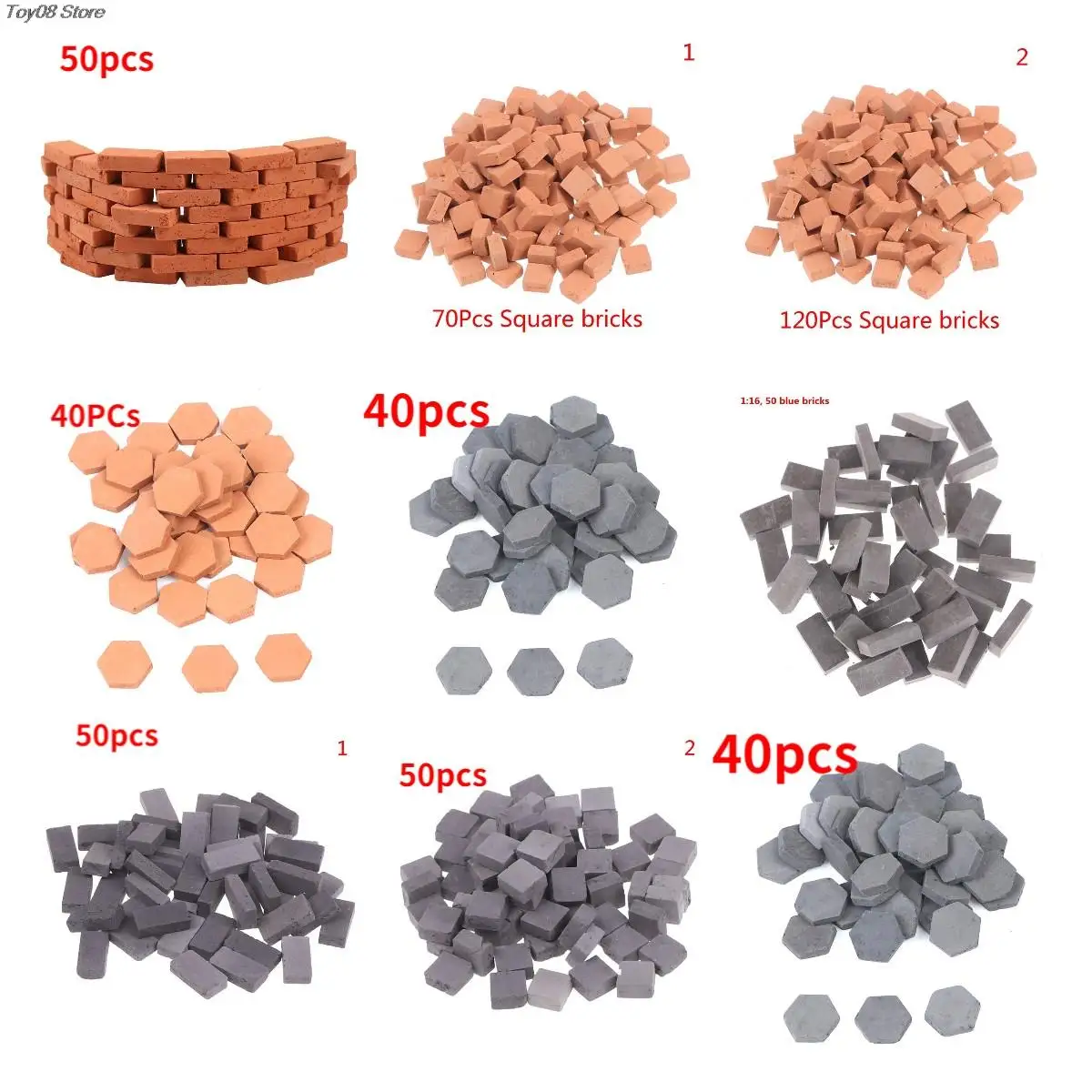 Hot-4-120PCS-Sand-Table-Simulation-Brick-DIY-Building-Scenery-Portable ...