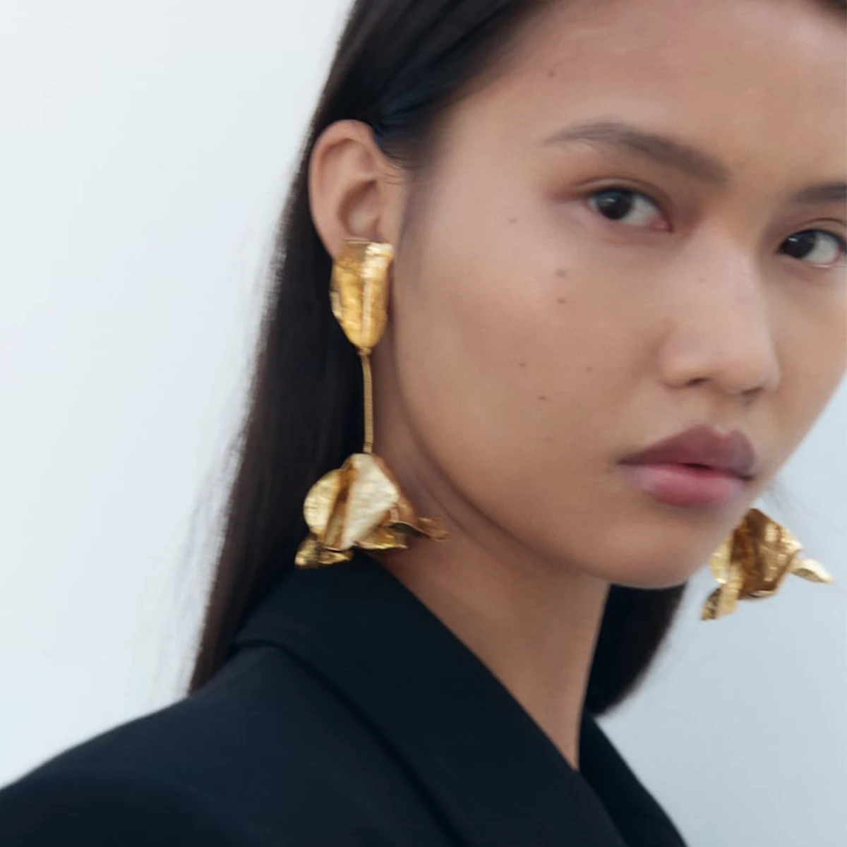 2024-New-ZAA-Metal-Flower-Earrings-Statement-Jewelry-for-Women-Holiday ...