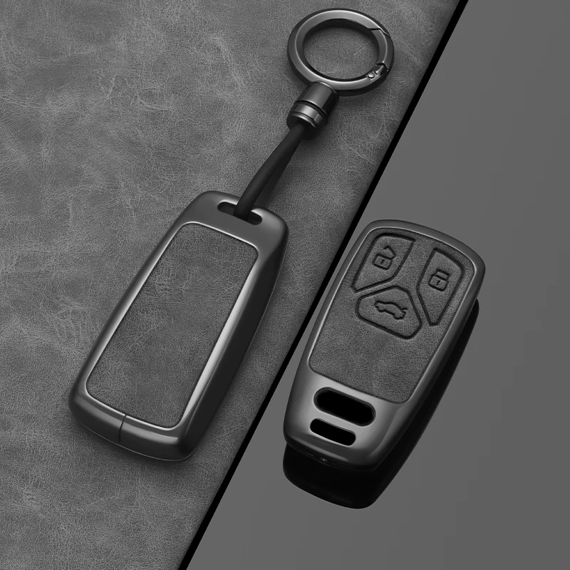 Alloy Style Car Key Case Cover Shell Fobfor Audi A4 B9 A5 A6 8s 8w Q5