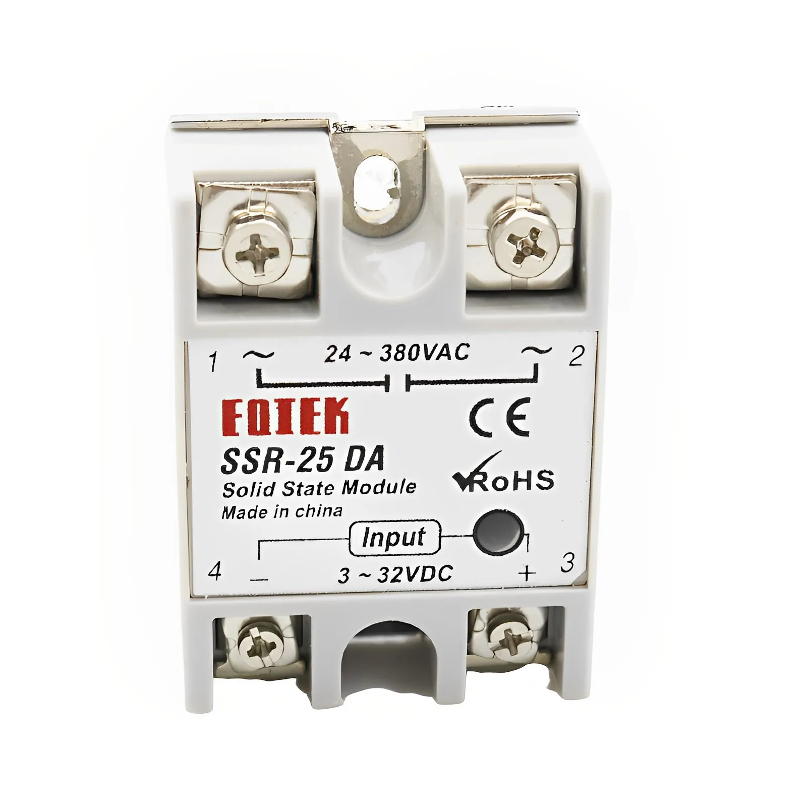 25a relé de estado sólido, entrada 3 32v dc saída 24 380v ac monofásica ssr 25da|solid state ...