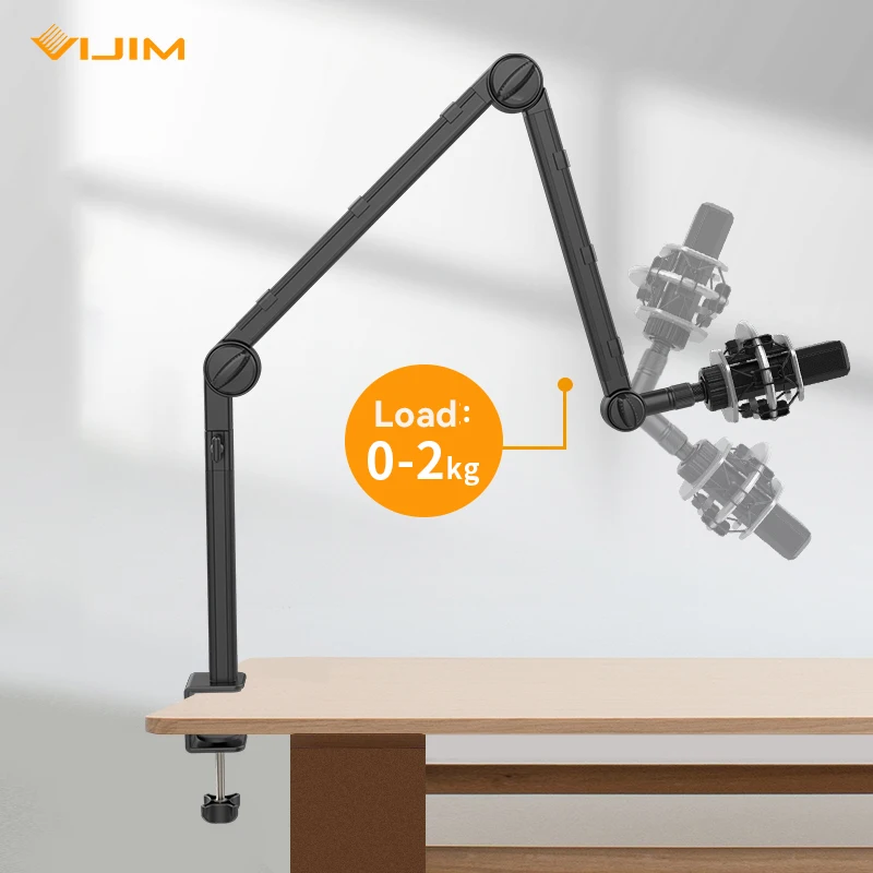 Vijim-LS24-LS25-Microphone-Boom-Arm-Stand-Heavy-Duty-Desktop-Adjustable ...