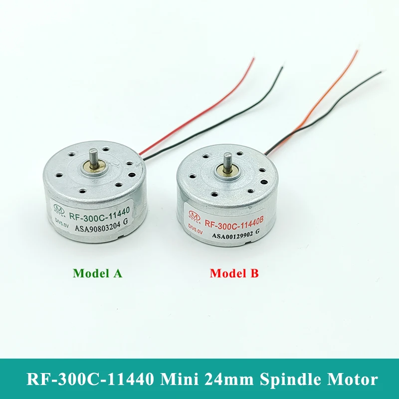 RF-300C-11440-Micro-300-Motor-DC-1-5V-6V-5V-6500RPM-Mini-24mm-Round ...