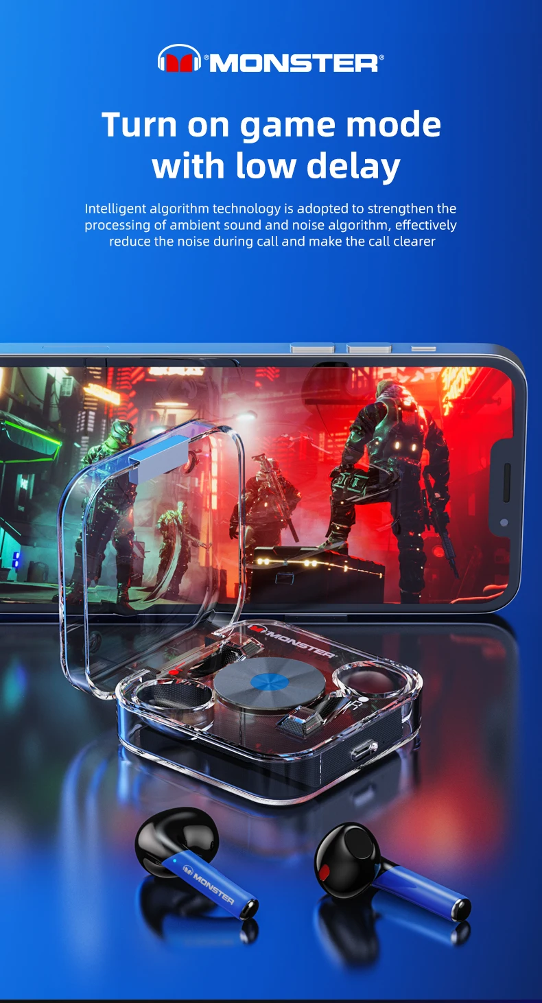 Monster-auriculares inalámbricos XKT01, cascos intrauditivos con ...