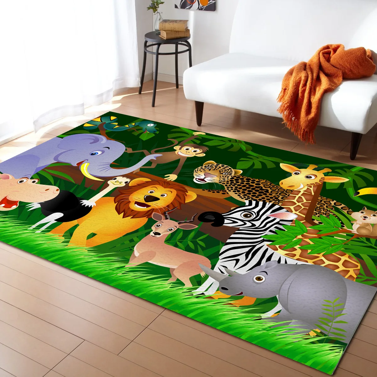 Wild Jungle Animals Rug