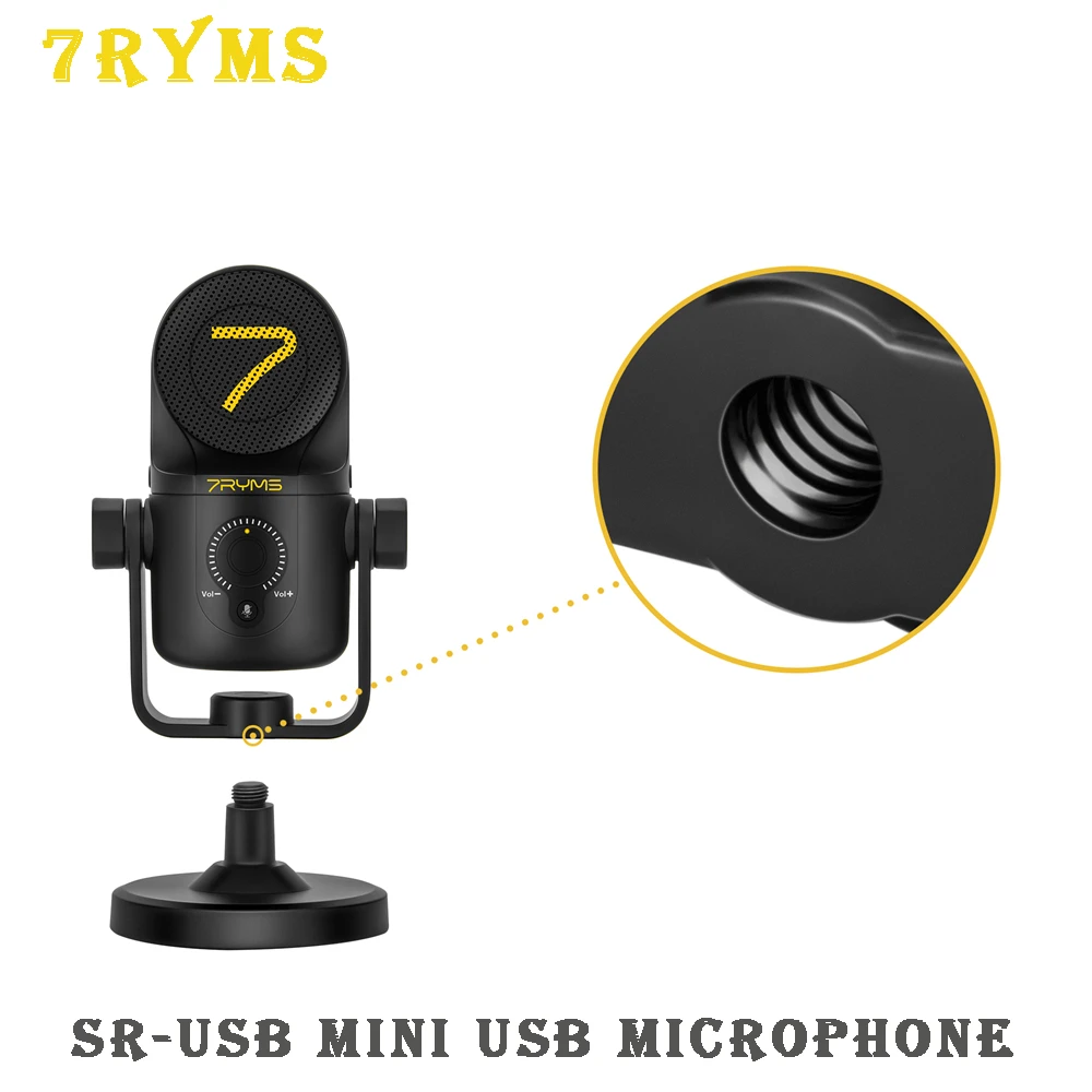 7ryms Sr-usb Mini Usb Professional Microphone For Recording/streaming ...