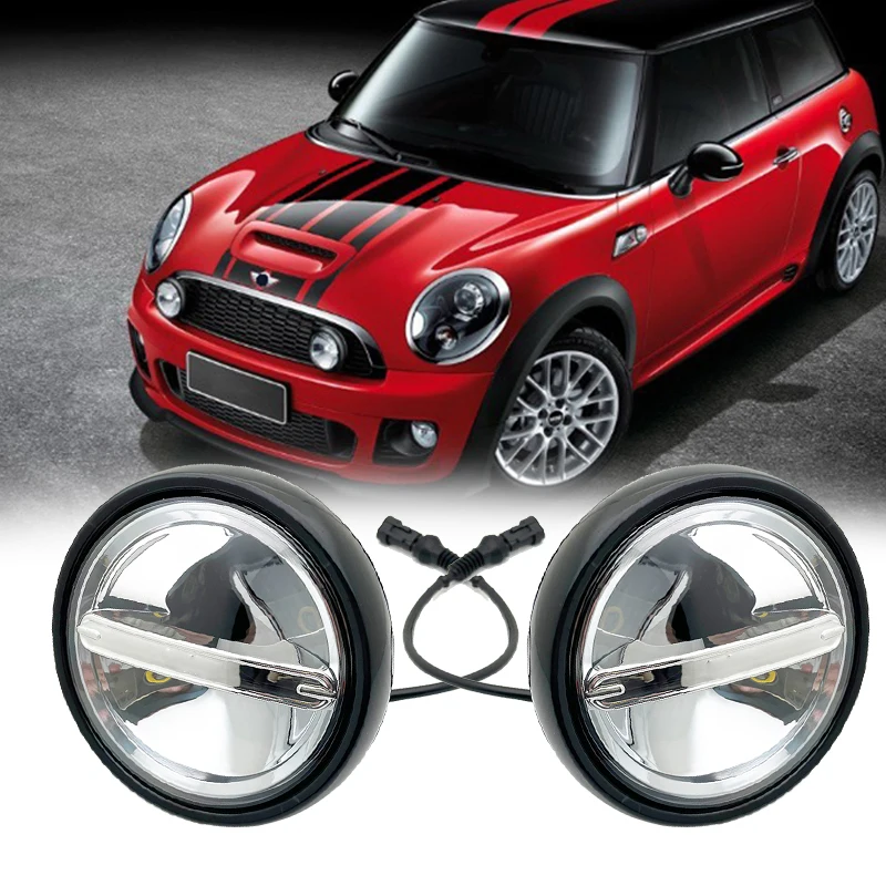 2pcs-LED-DRL-Daytime-Running-Rally-Lights-Halo-Ring-Driving-Lamp-For-M ...