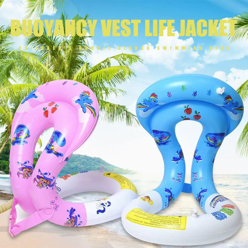 Safety-Buckle-Swim-Vest-Inflatable-Quick-Inflation-Rubber-Ring-Swimming ...