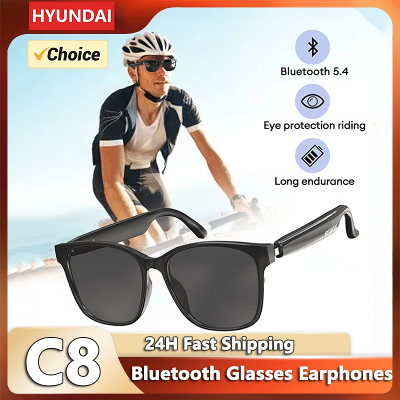 Choice-HYUNDAI-C8-Bluetooth-5-4-Glasses-Earphones-with-HD-Mic-Driving-Sunglasses-Multi-function ...