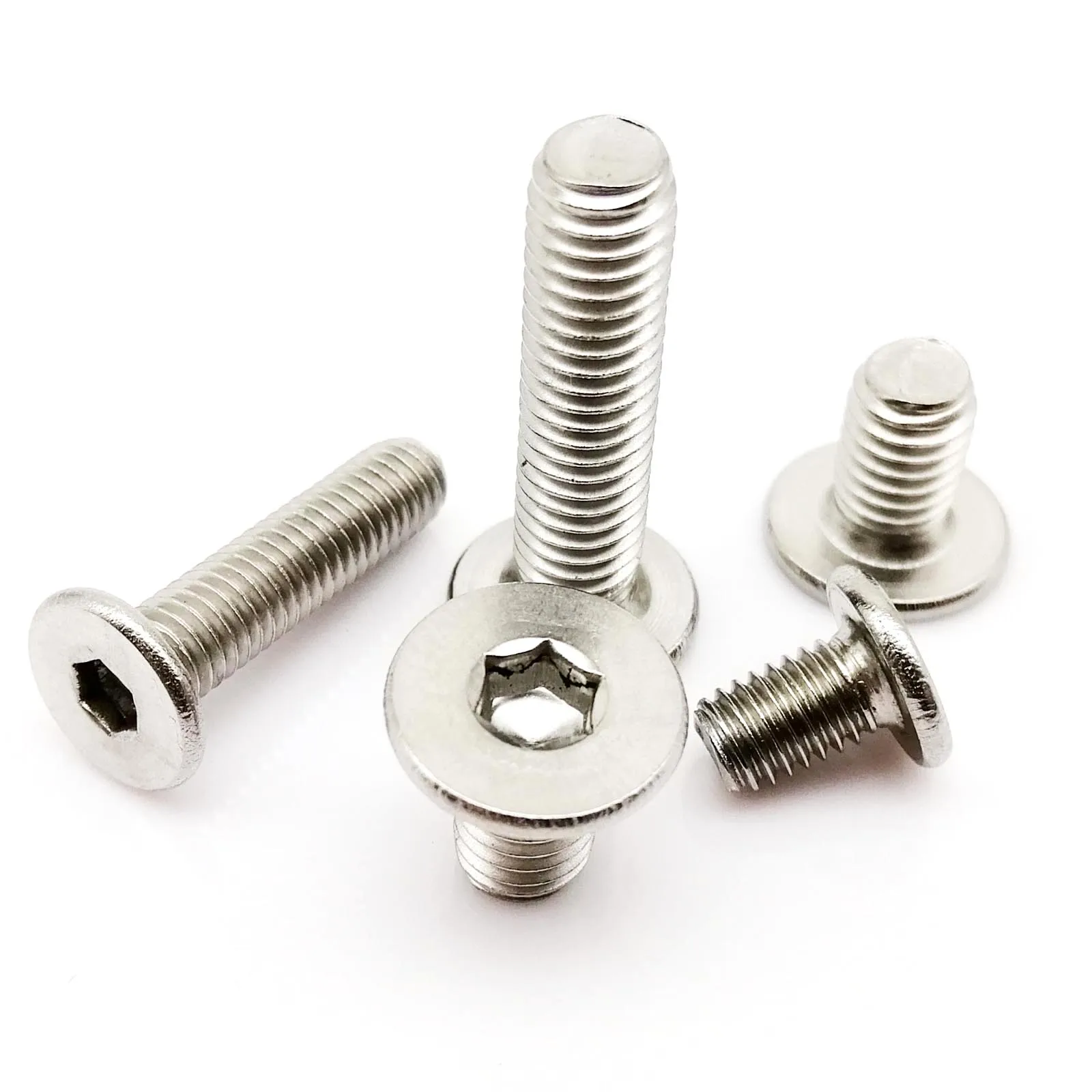 Stainless Steel Hex Bolt Screws Fasteners M6 | Flat Head M3 Stainless Steel Screw - Screws ...