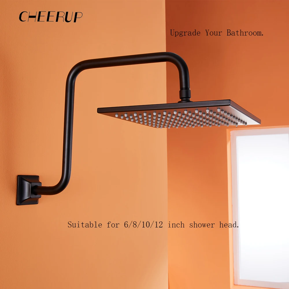 Wall-Mounted-Shower-Arm-Extension-Pipe-Shower-Head-Holder-Stainless ...