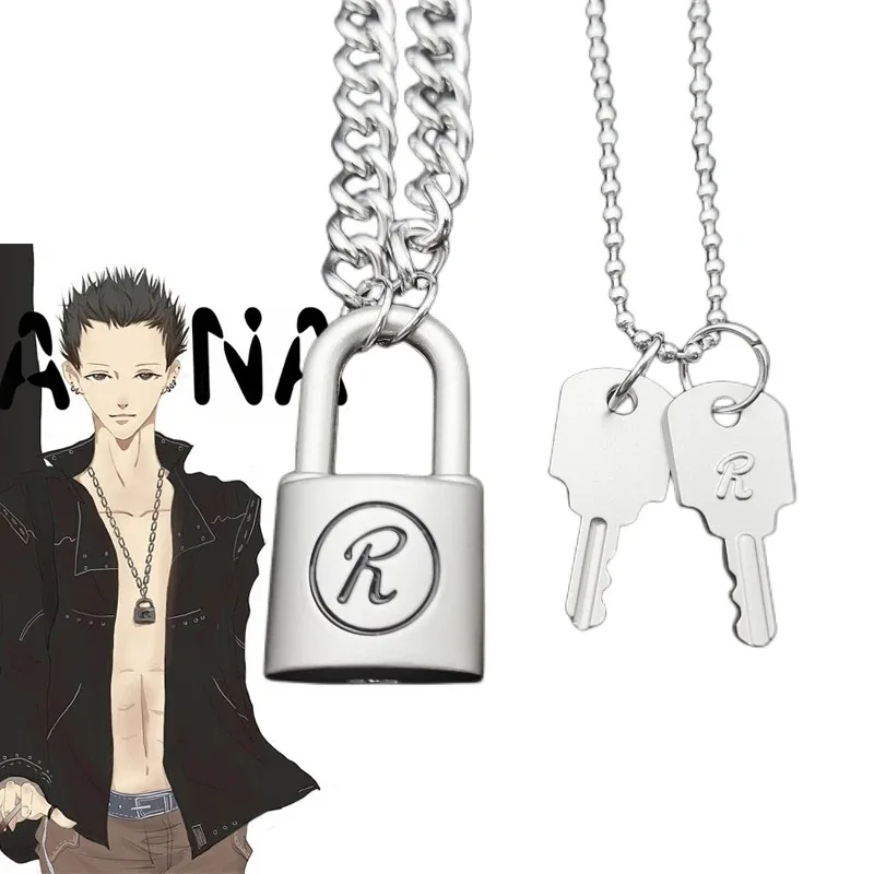 Collar-de-Anime-NANA-Oosaki-Nana-Honjo-Ren-Key-R-Lock-Unisex-colgante ...