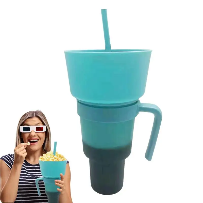 Snack-And-Drink-Cup-2-In-1-Snack-Bowl-Cup-Combo-Leakproof-Color ...