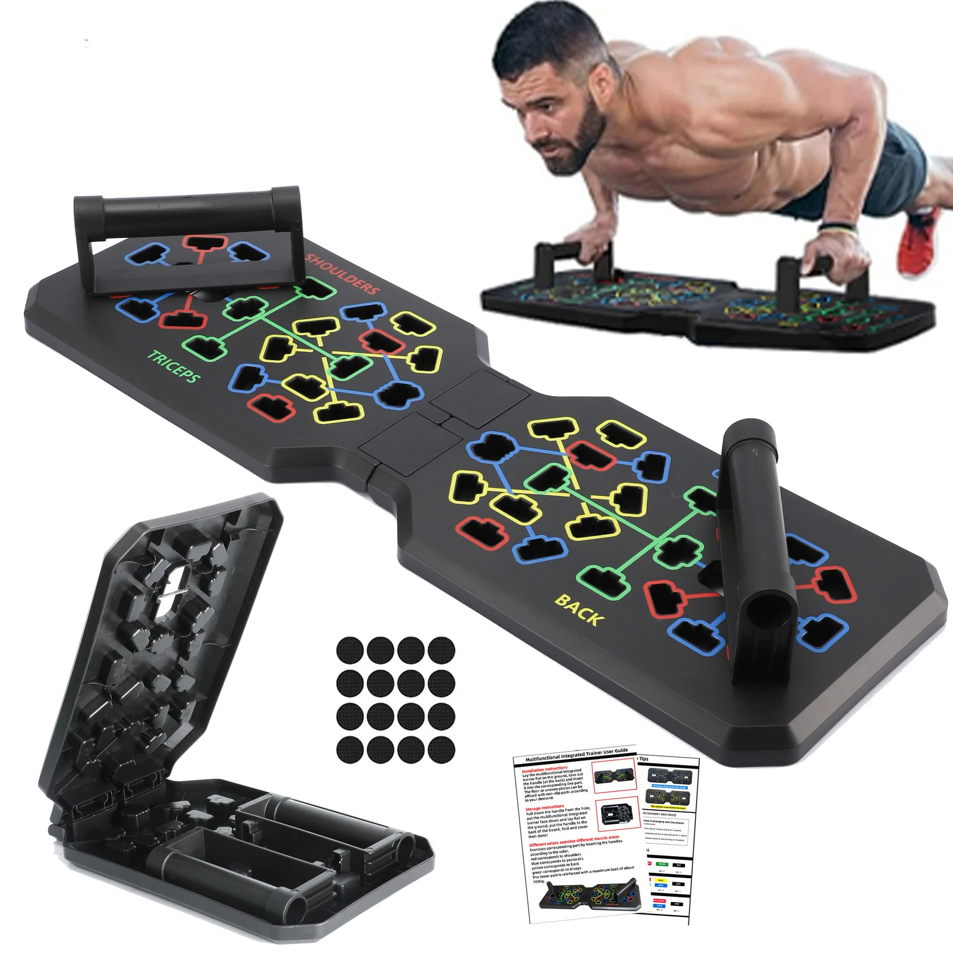 Push-up-Board-Set-Portable-Multifunctional-Push-up-Bar-Foldable-Fitness ...
