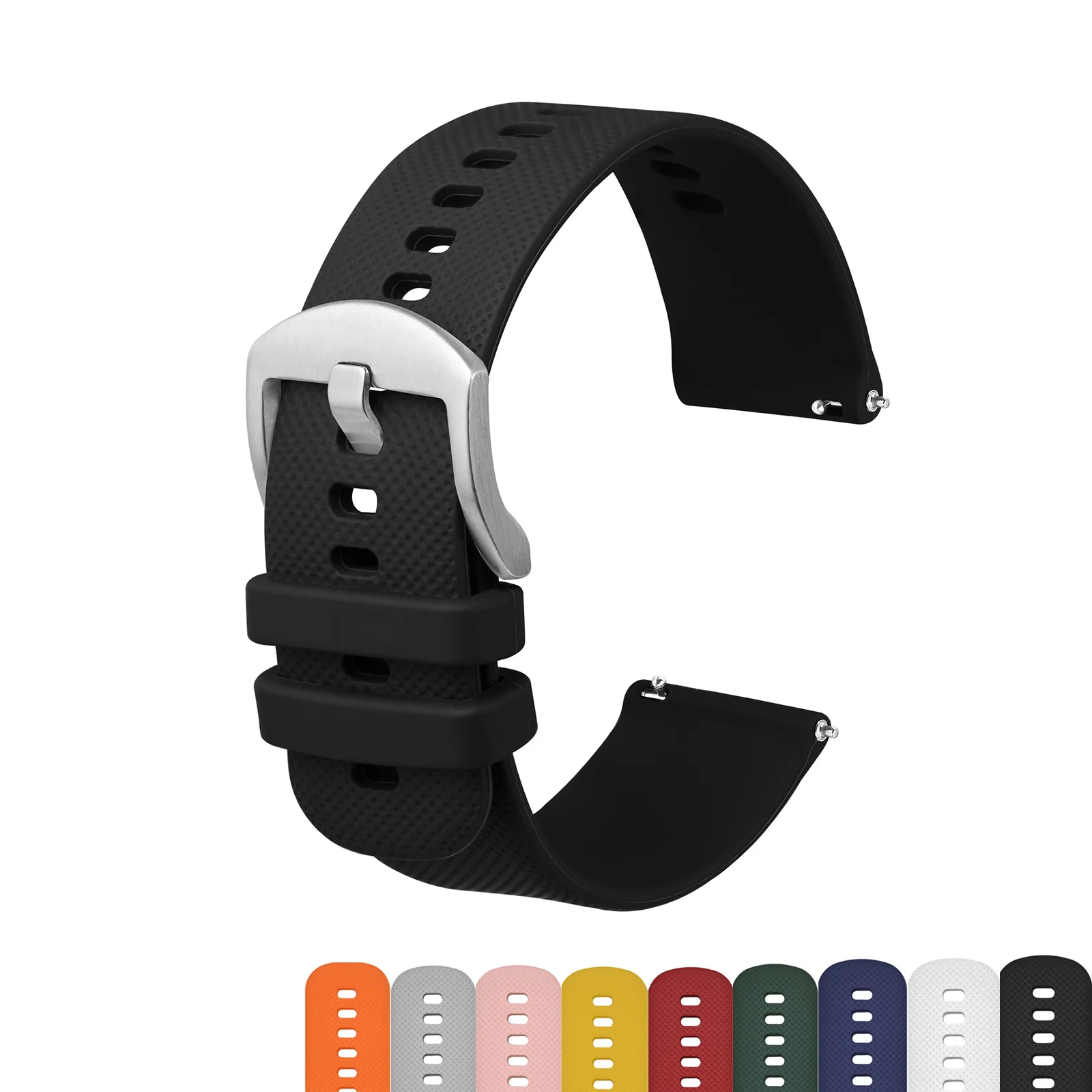 Anbeer Premium Silicone Watch Band Quick Release Rubber Watch Strap ...