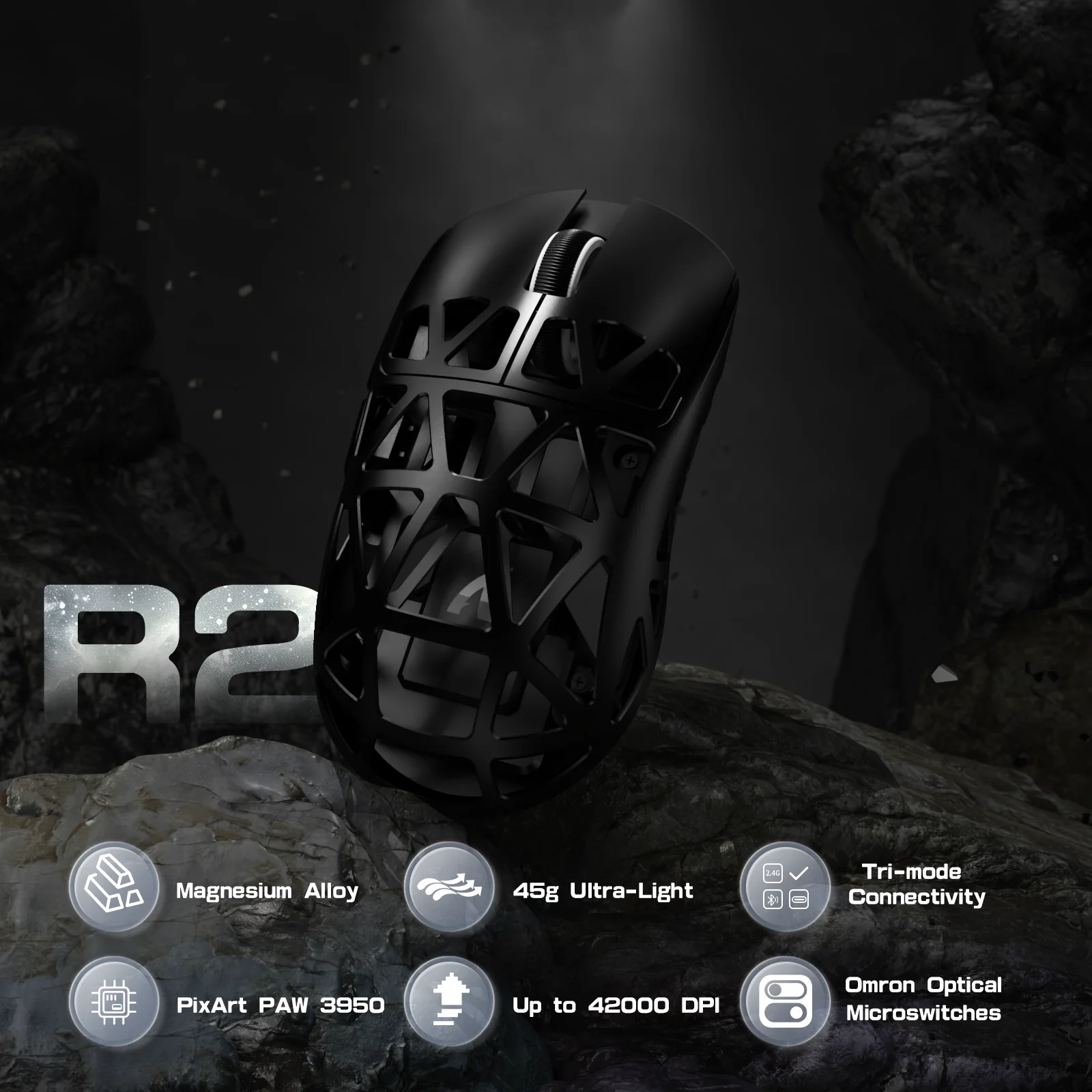 ATTACK-SHARK-R2-Magnesium-Alloy-PAW3950-Gaming-Mouse-8K-45g-Magnesium ...