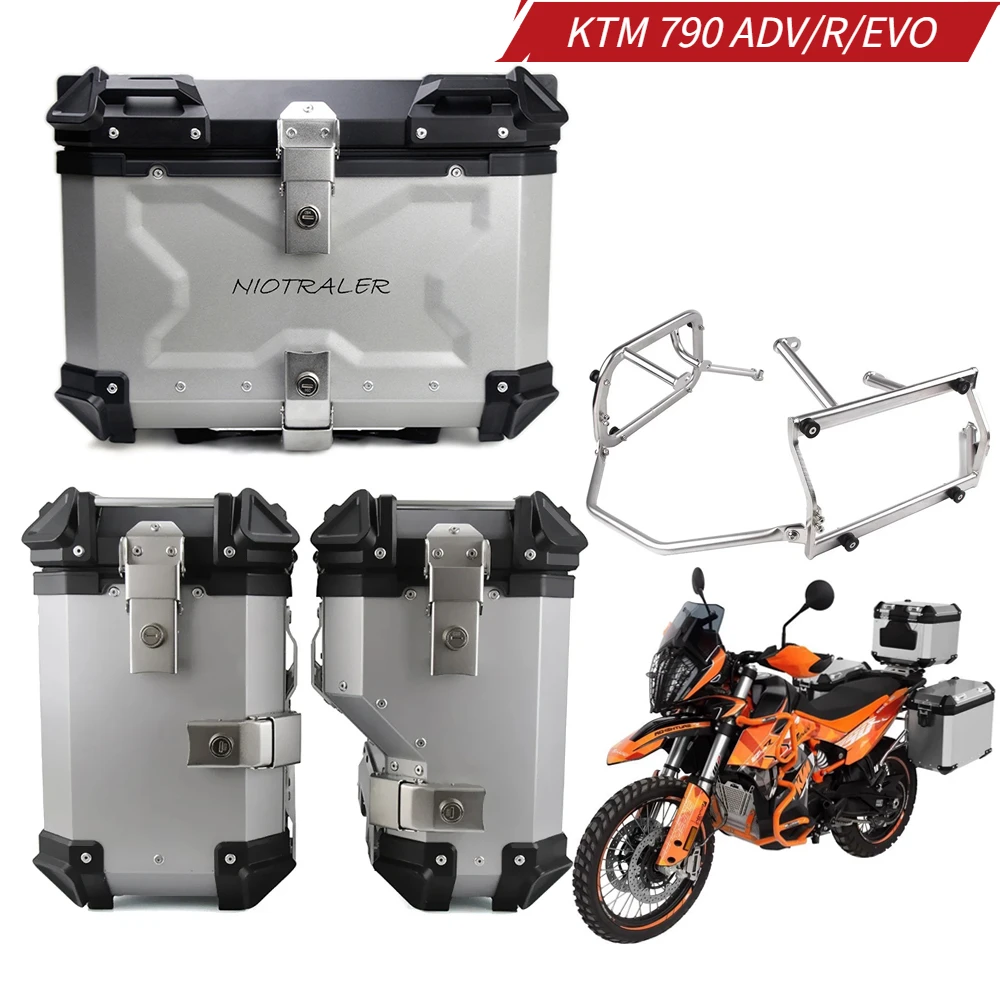 Motorrad-Side-Box-Top-Box-Motorrad-Seite-Gep-ck-boxen-Edelstahl ...