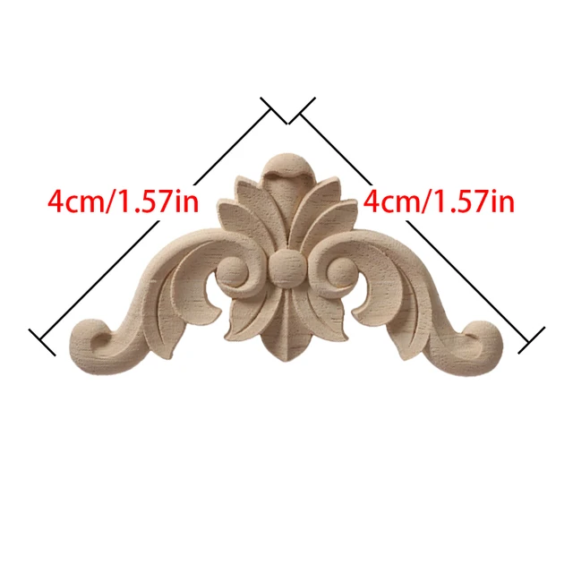 Woodcarving Corner Decal Wood Figurines Crafts Corner Appliques Frame ...