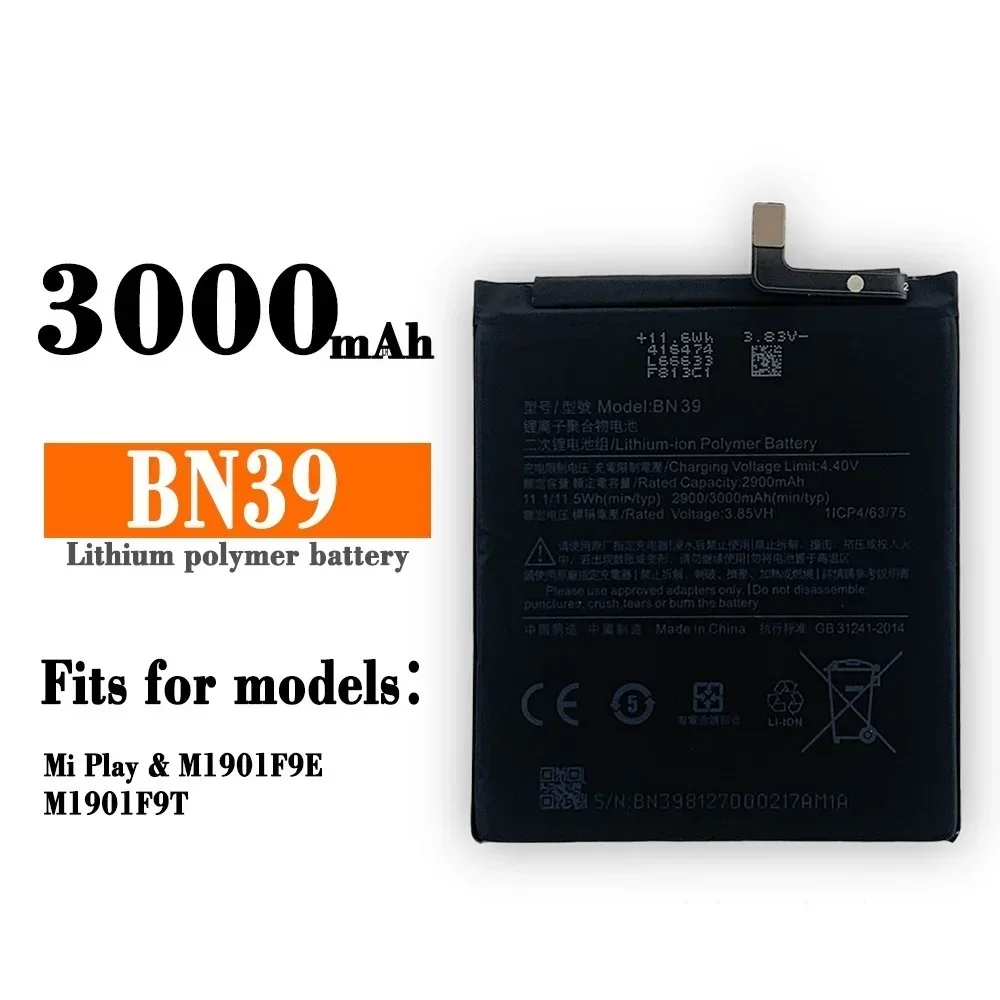 High-Quality-New-Battery-BN39-For-Xiaomi-Mi-Play-MiPlay-3000mAh ...