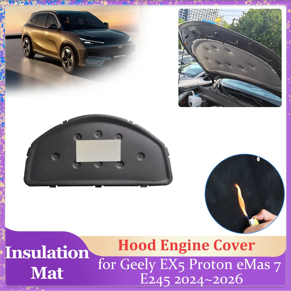 Car Hood Insulation Pad for Geely EX5 Proton eMas 7 E245 2024~2026 ...