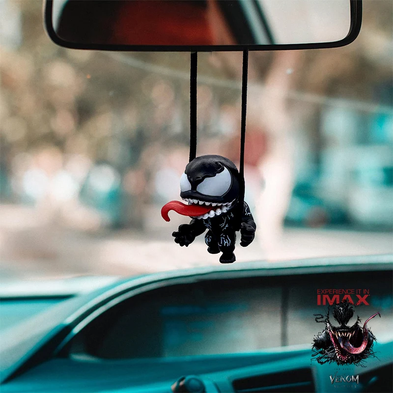 Venom Car Pendant Anime Figure Rear View Mirror Accessories Car ...