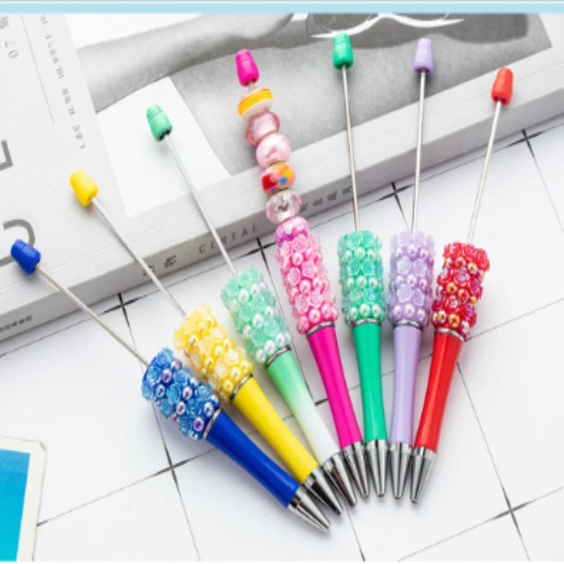 1-Pcs-Rose-Beaded-Pen-DIY-Diamond-encrusted-Plastic-Beadable-Pen-Gift ...