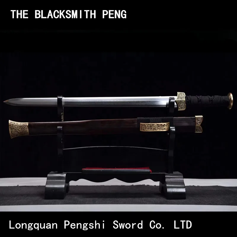 Hand-forged-pattern-steel-eight-sided-Han-sword-Vintage-Chinese-gift ...