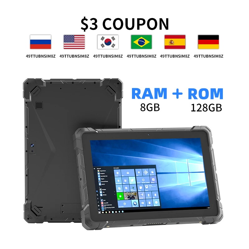 HIGOLE F7G Mini PC Tablet Industrial Rugged Tablet Windows 10 Pro Pad ...